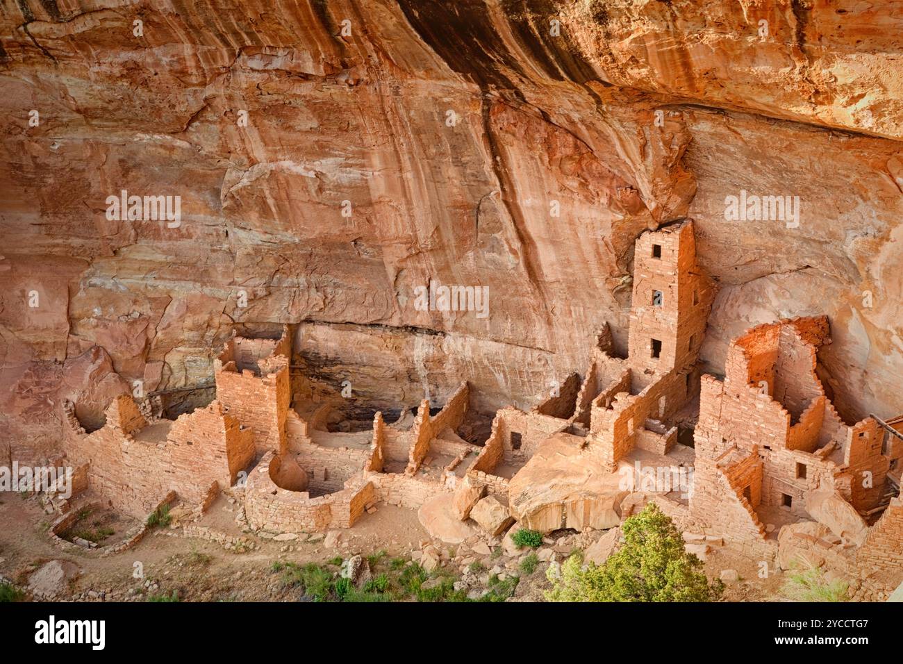 Native American cliff dwellings at Mesa Verde National Park in Mesa ...