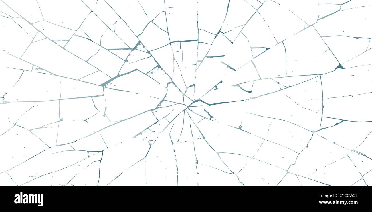 Broken transparent glass vector template for a design background ...
