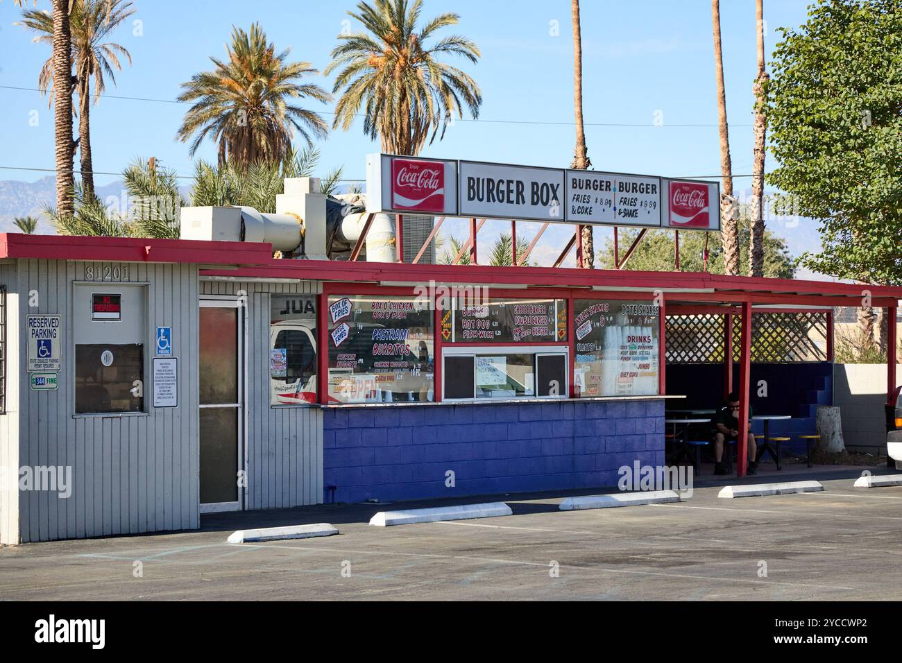 Indio, California, USA. 21st Oct, 2024. Burger Box opened in 1954, will ...