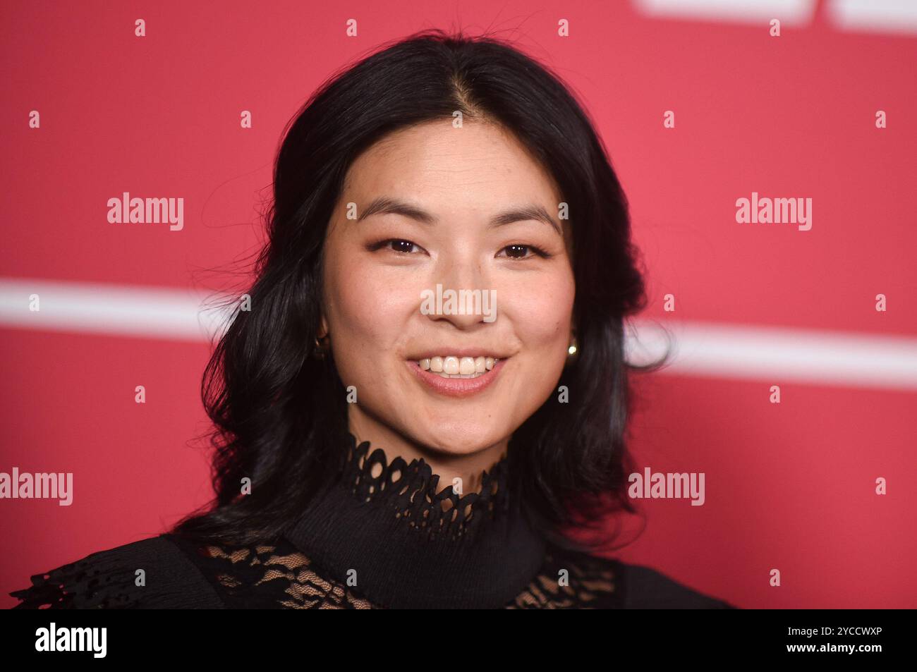 Lin Yin arrives at the premiere of "Weekend in Taipei" on Monday, Oct. 21, 2024, at Solotech ...