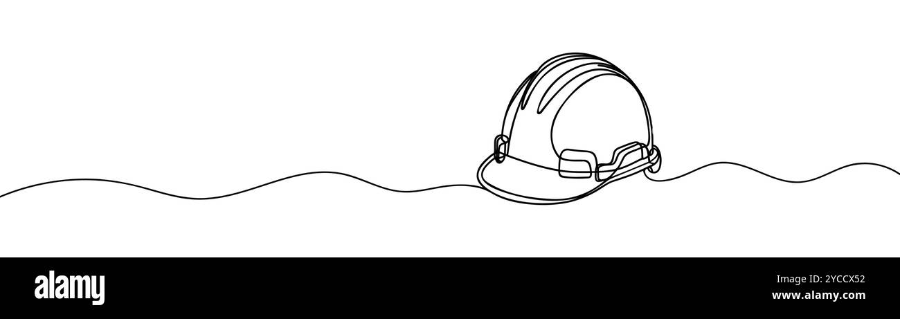 one line drawing of isolated hard hat Stock Vector Image & Art - Alamy
