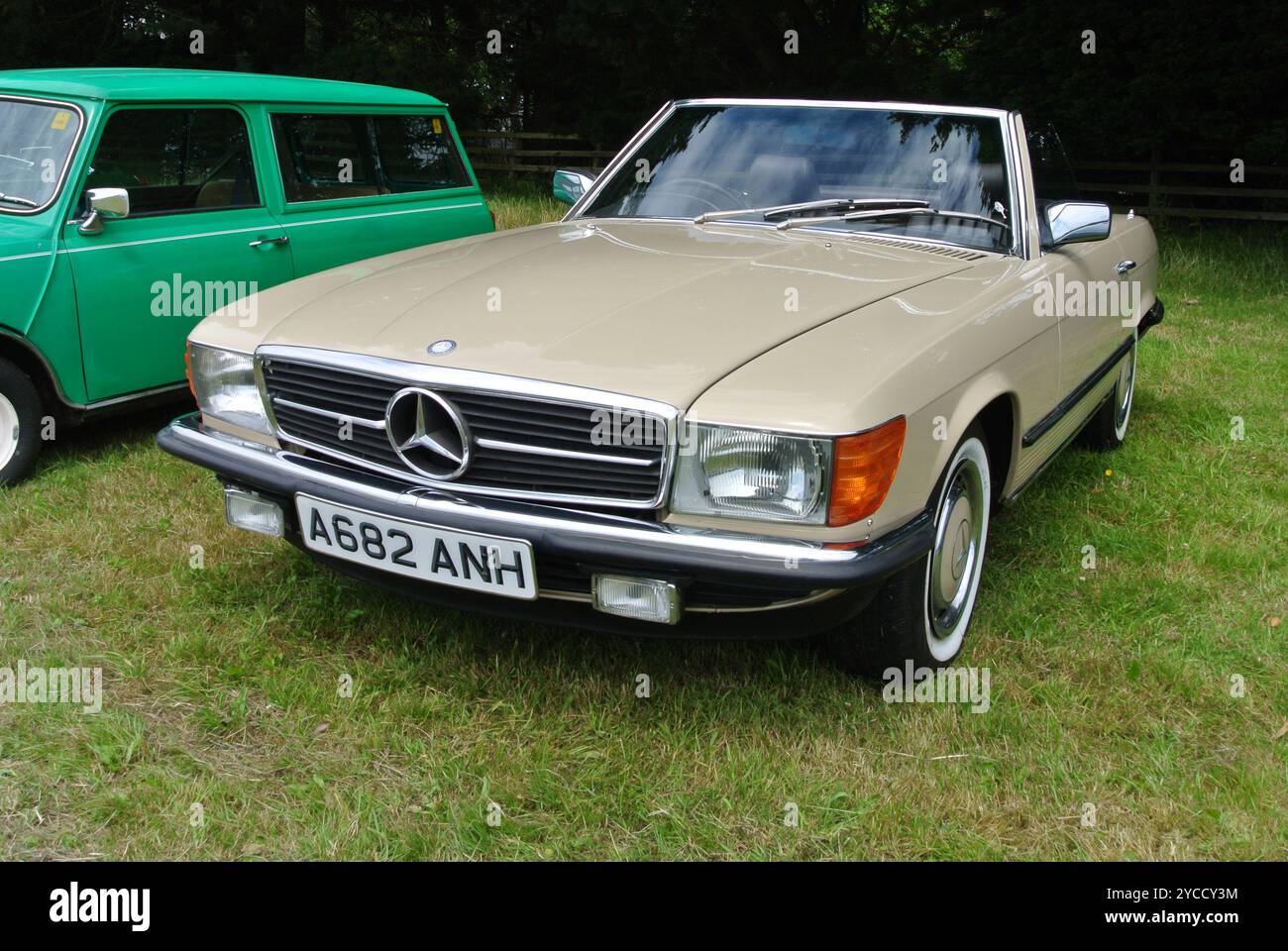 A 1984 Mercedes Benz 380 SL parked on display at the 49th Historic ...