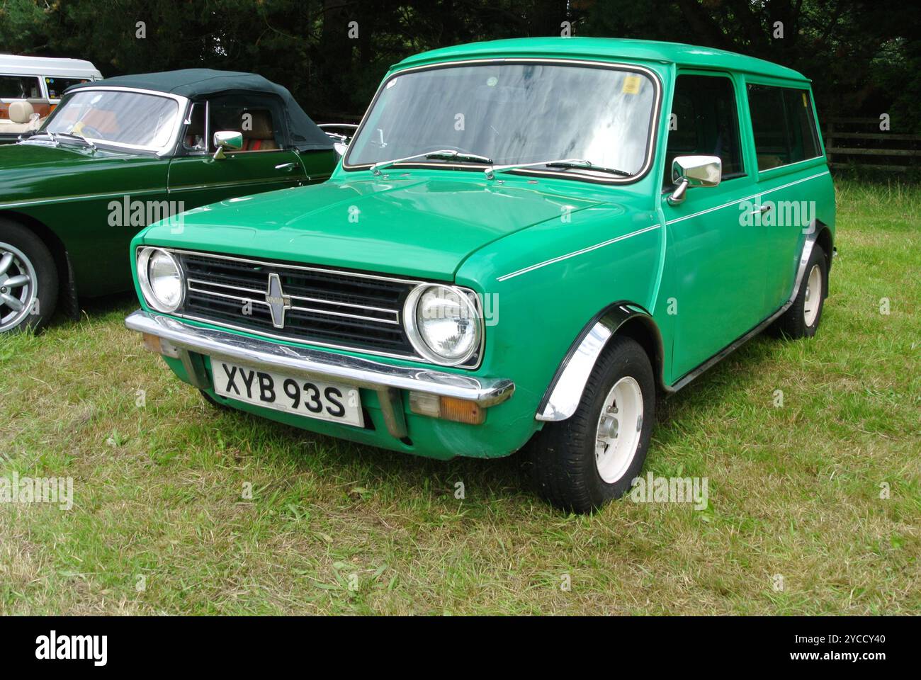 A 1977 Leyland Cars Mini Clubman Estate parked on display at the 49th ...