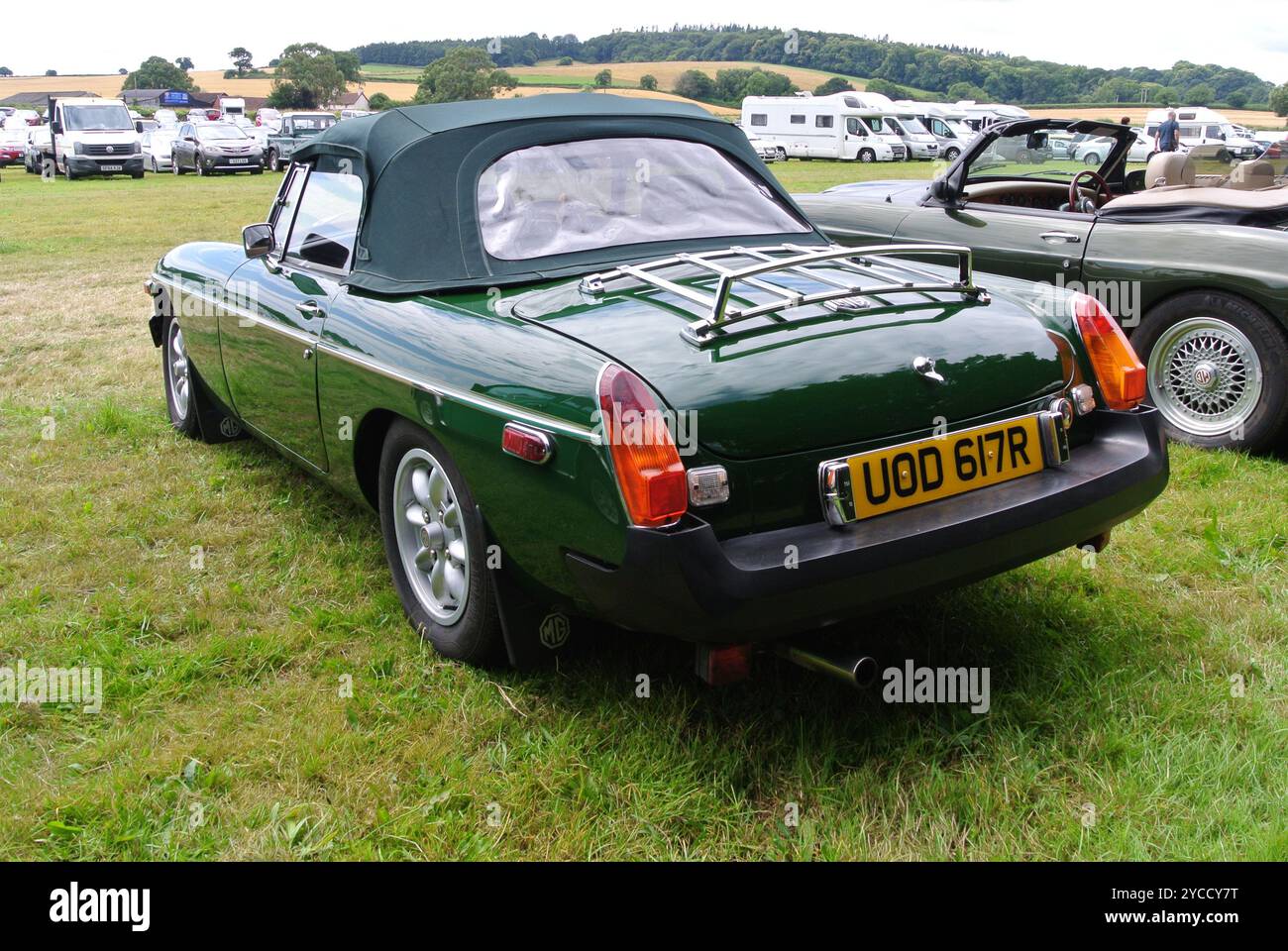 A 1977 MG sports car parked on display at the 49th Historic Vehicle ...