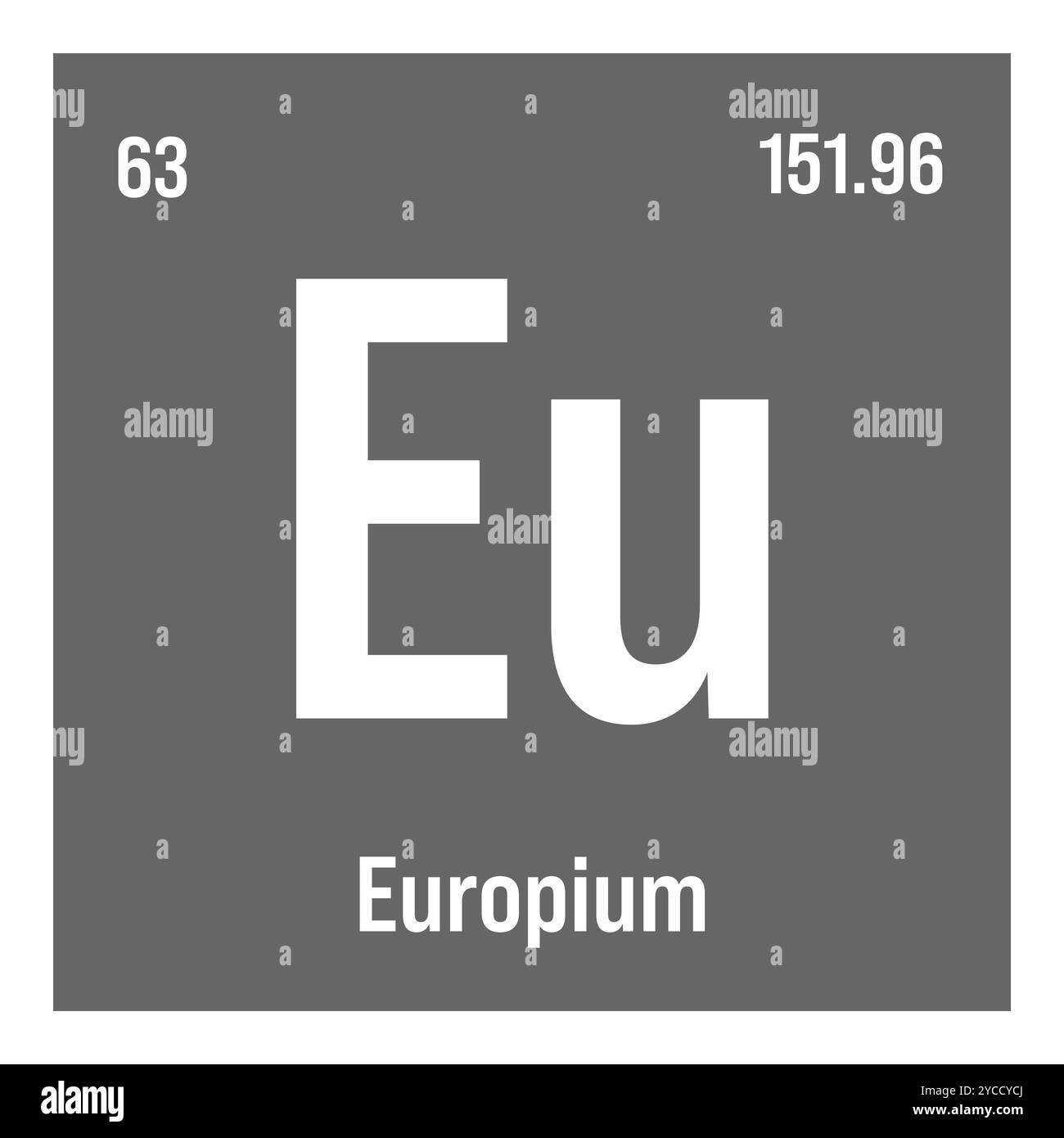 Einsteinium, Es, periodic table element with name, symbol, atomic ...