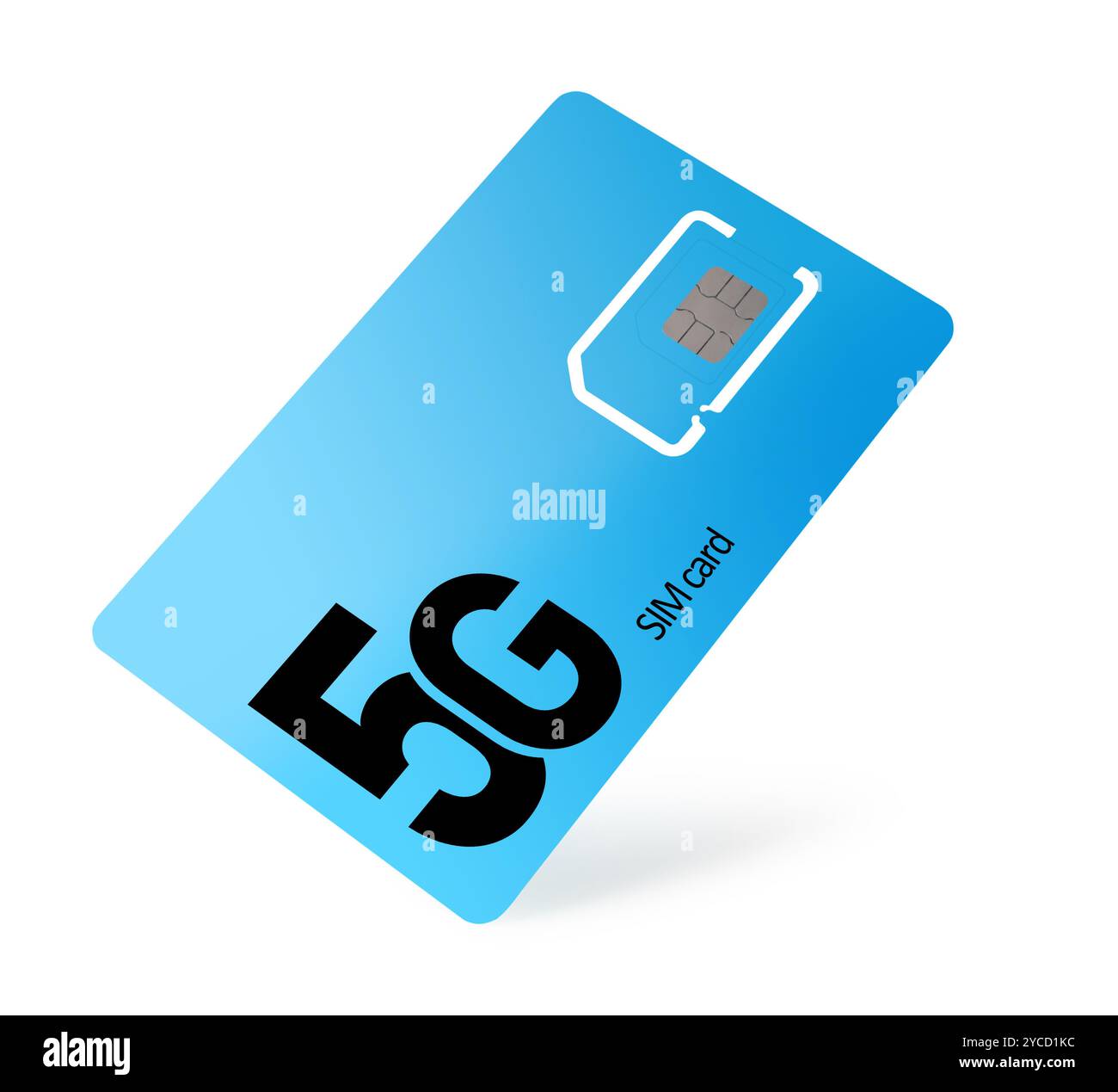 Light blue 5G SIM card isolated on white Stock Photo - Alamy