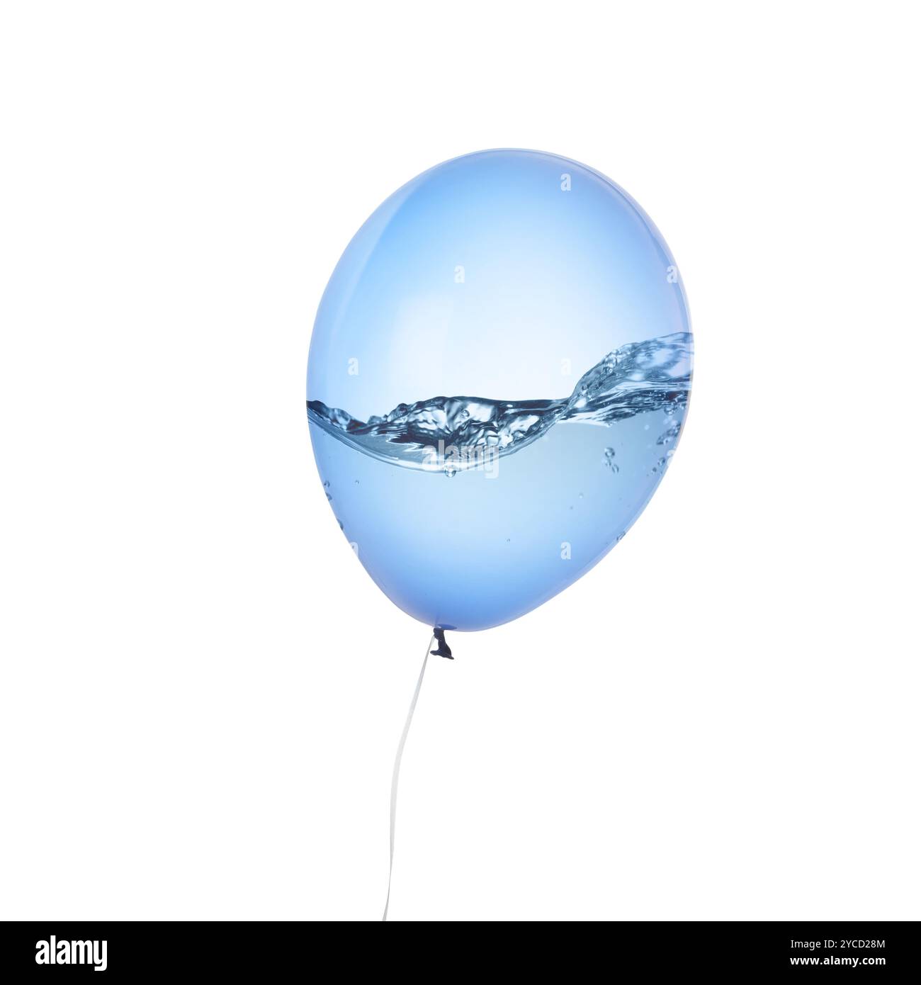 Balloon with water inside on white background Stock Photo - Alamy