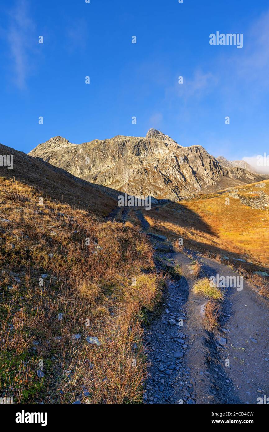 On the way to the Canavari Letey bivouac, Valle d'Aosta, Italy Stock ...