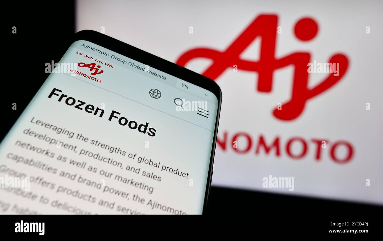 In this photo illustration, the website of Japanese food company ...