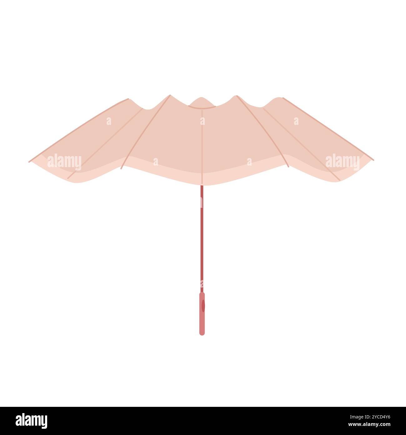 Process of opening umbrella, side view of parasol to protect against ...