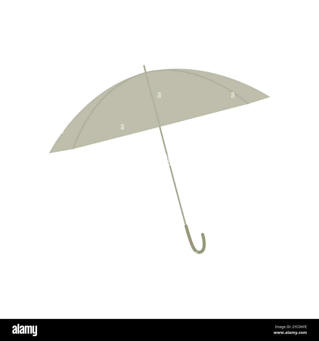 Open umbrella in light pastel color to protect from rain and wind ...