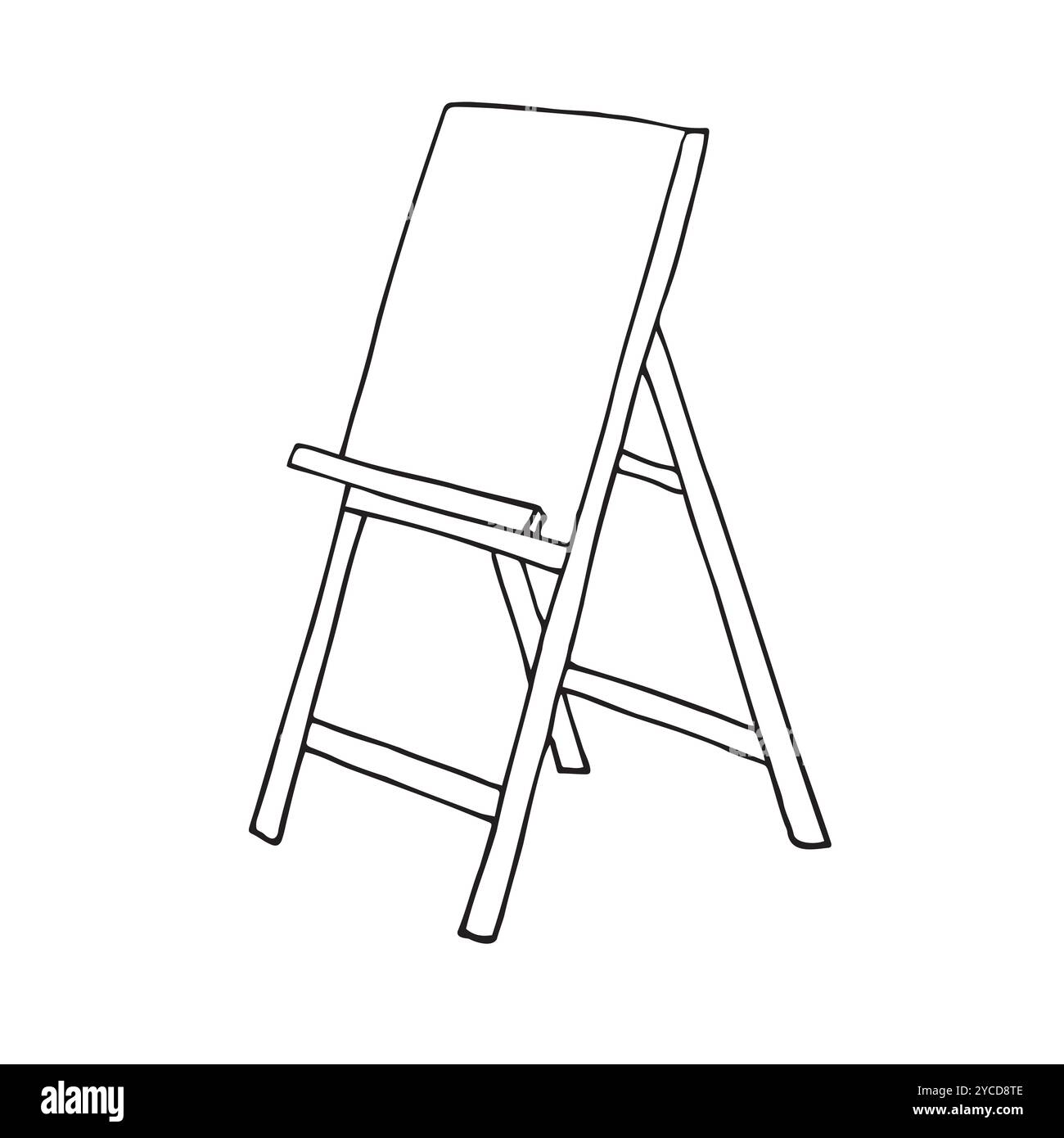 Vector hand drawn sketch doodle outline easel Stock Vector Image & Art ...