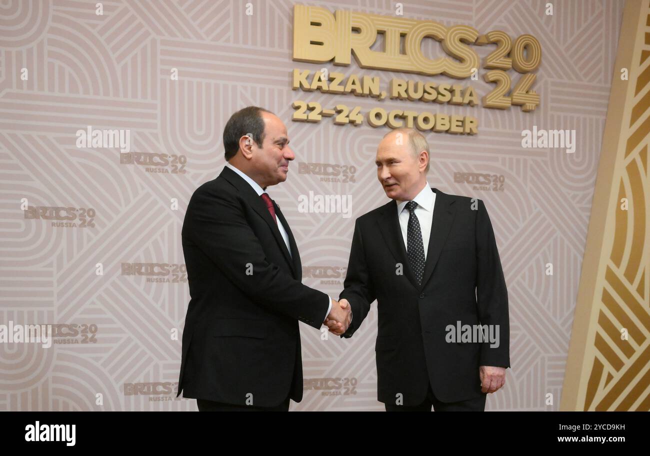 Kazan, Russia. 22nd Oct, 2024. Egyptian President Abdel Fattah el-Sisi ...