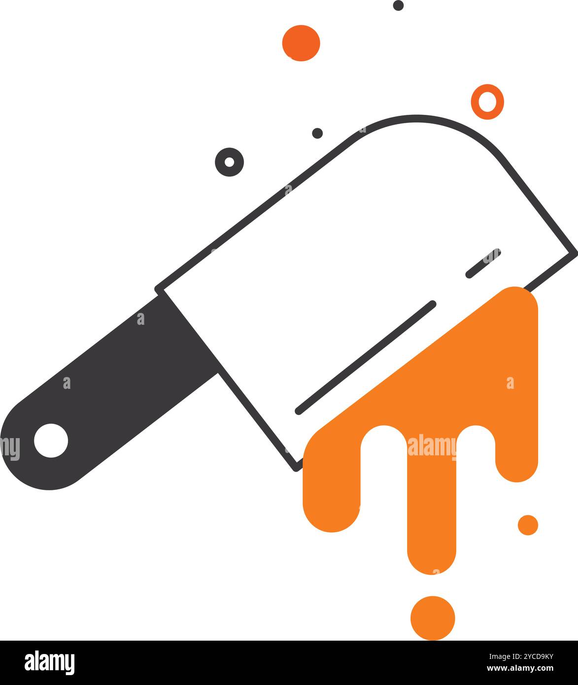 Halloween butcher knife with dripping blood design, Vector Stock Vector ...