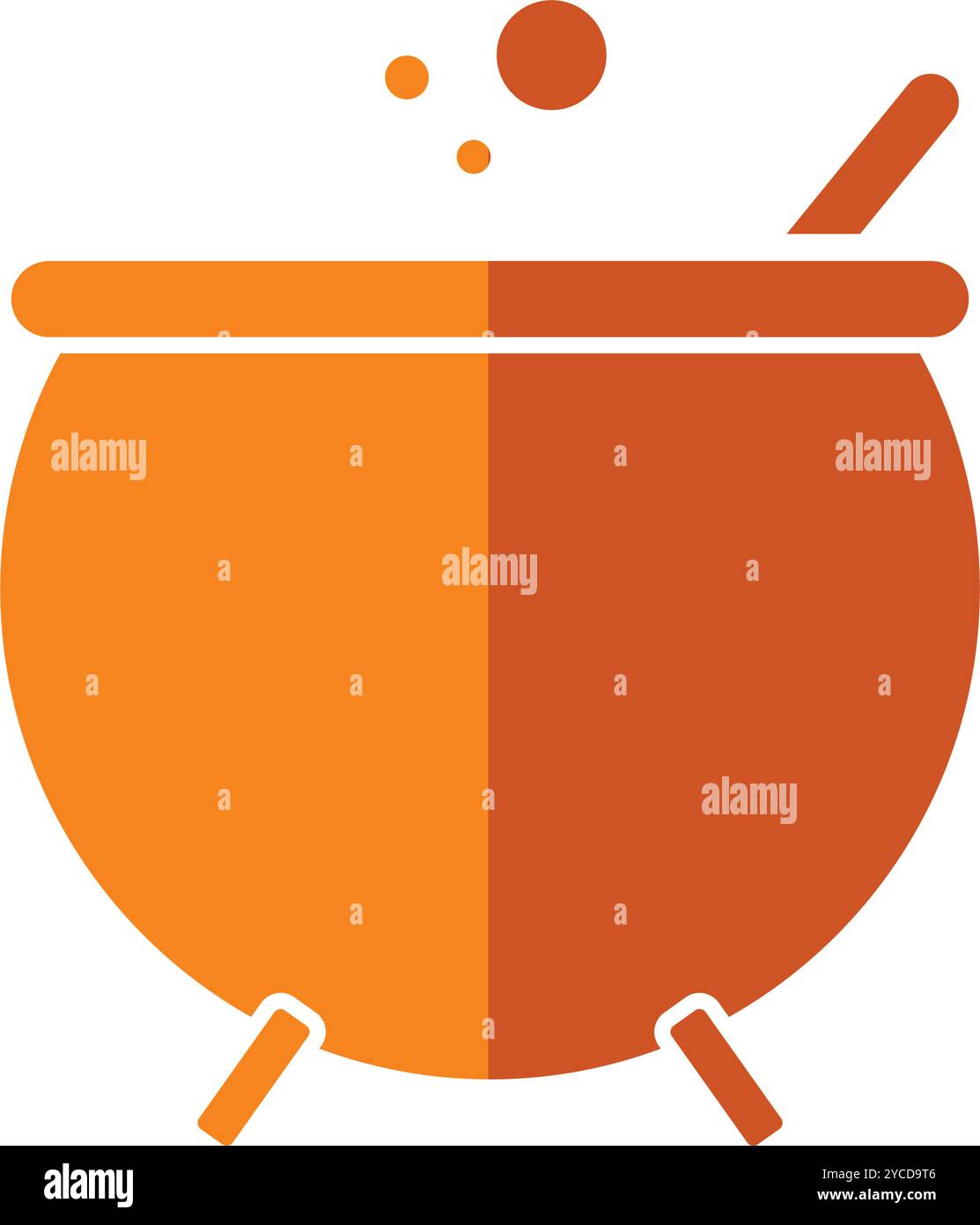 Halloween witch cauldron with bubbles and spoon, Vector Stock Vector ...