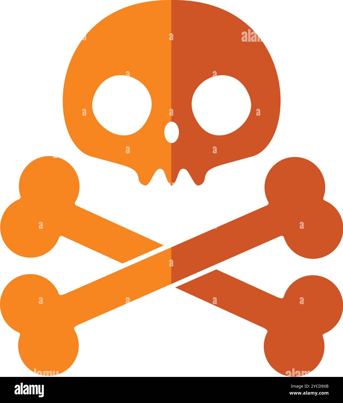 Halloween skull and crossbones with spooky design, Vector Stock Vector ...