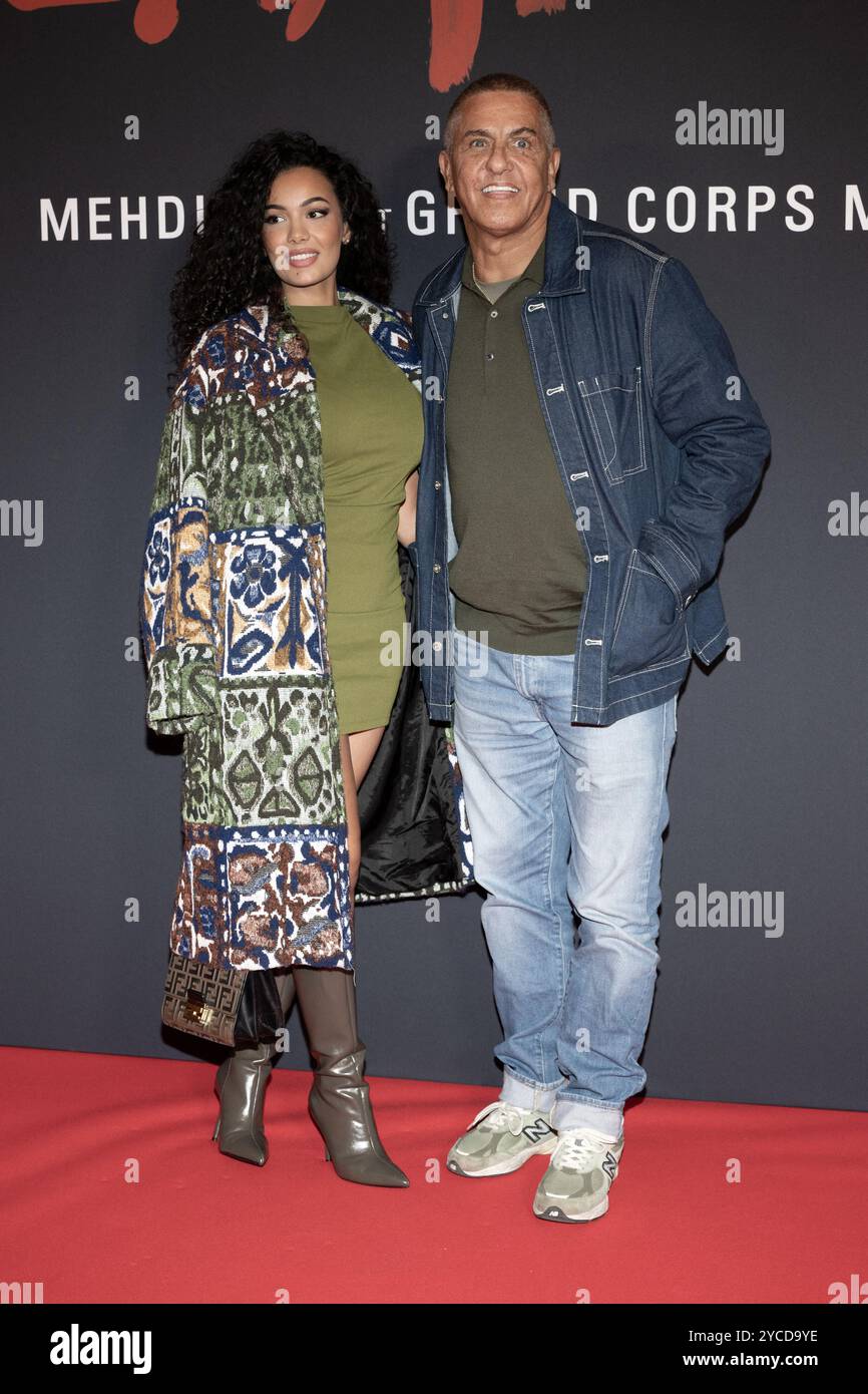 Paris, France. 08th Oct, 2024. Sofia Athena and Samy Naceri attend the Monsieur Aznavour ...