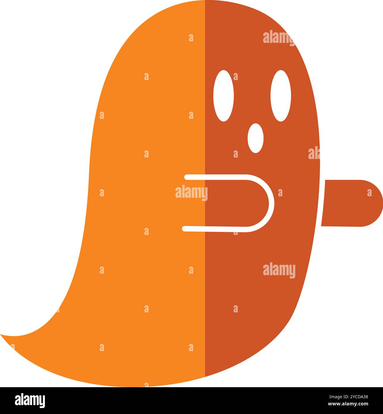 Halloween ghost floating with spooky look, Vector Stock Vector Image ...