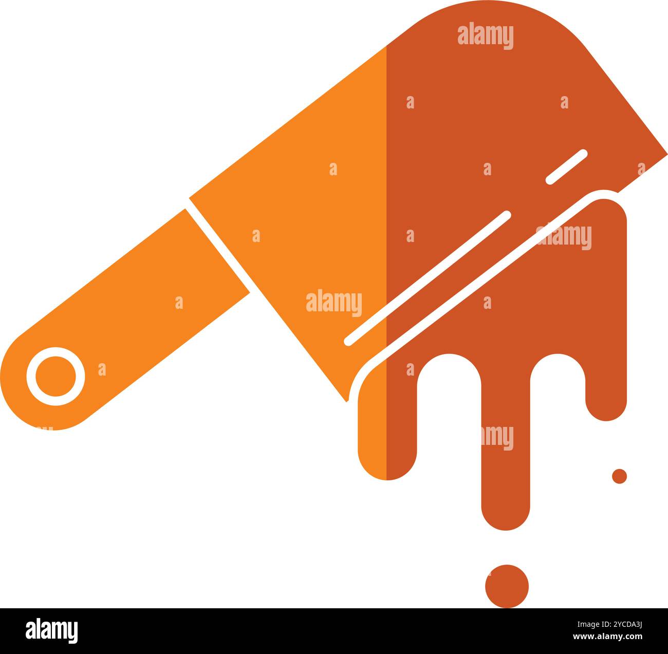 Halloween butcher knife with dripping blood design, Vector Stock Vector ...