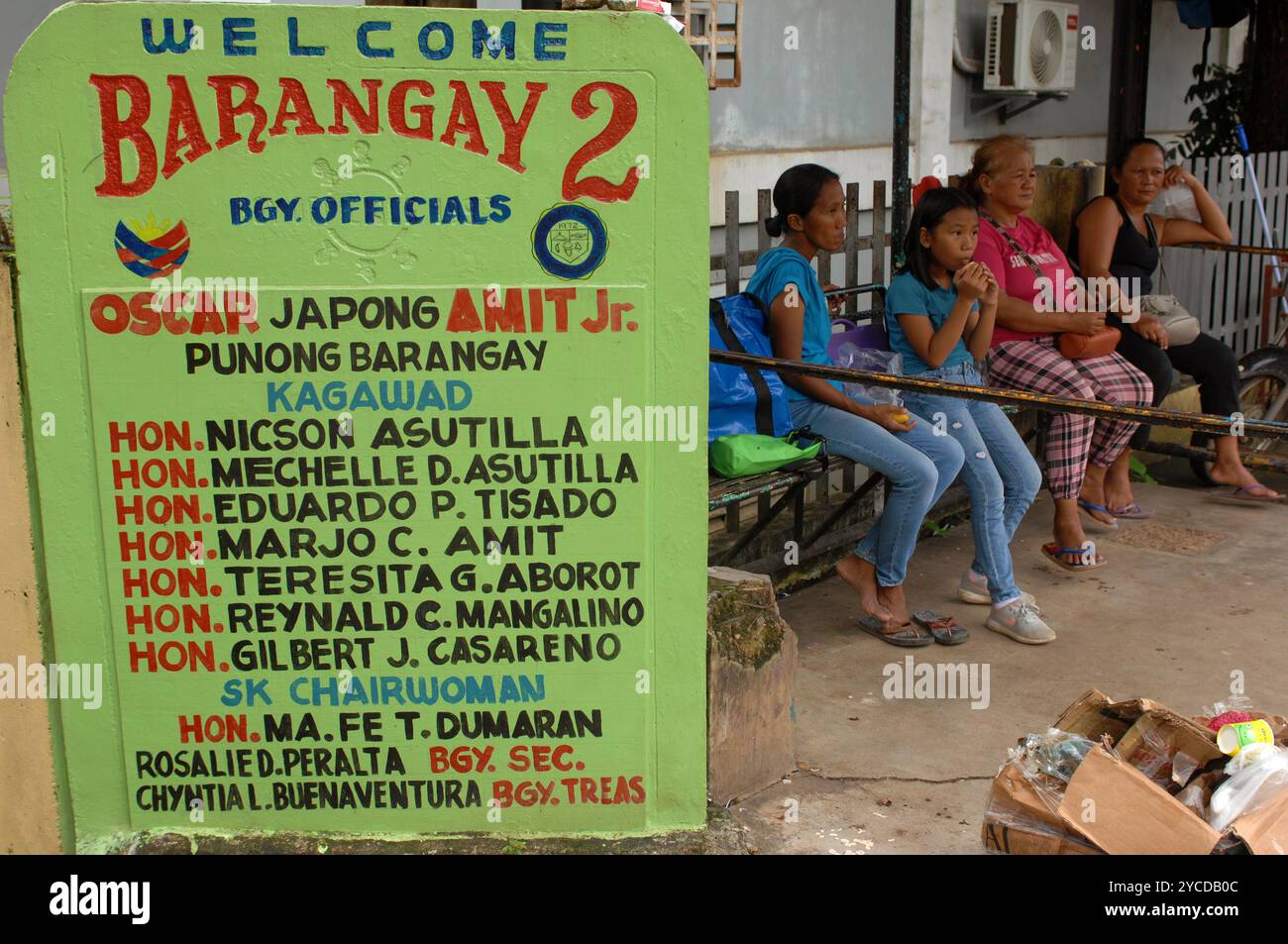 Welcome to Barangay 2 Sign, Coron, Palawan, Philippines Stock Photo - Alamy