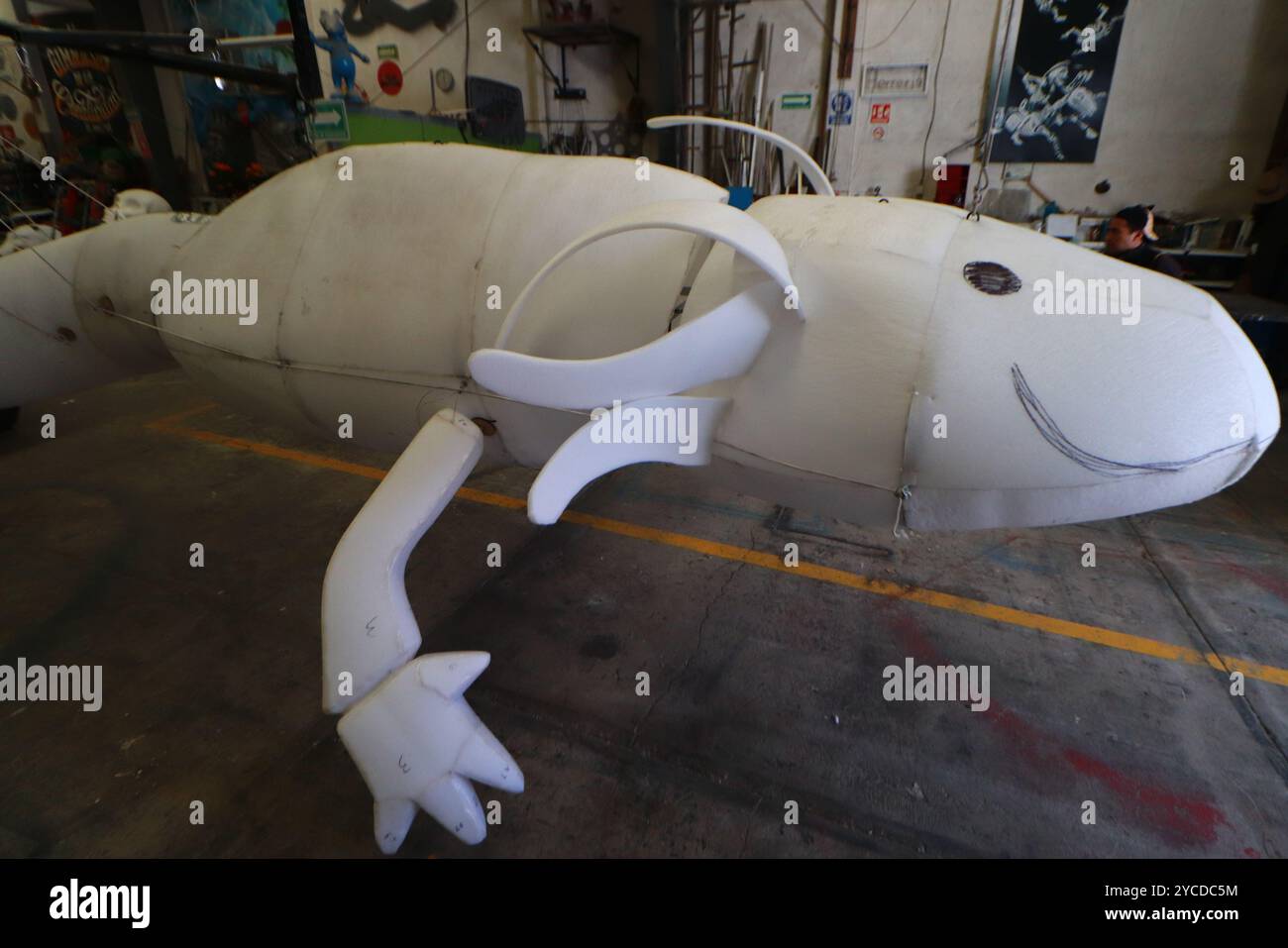 Mexico City, Mexico. 22nd Oct, 2024. A glass fibers and resin piece for ...