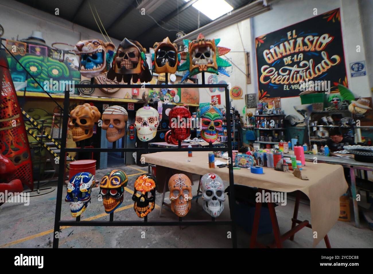 Mexico City, Mexico. 22nd Oct, 2024. A glass fibers and resin piece for ...