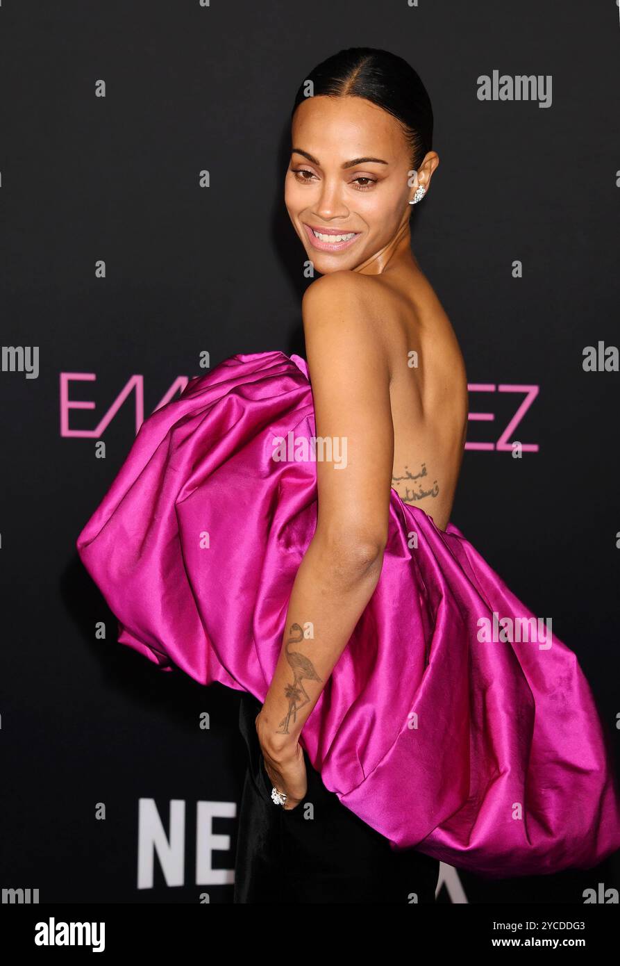 LOS ANGELES, CALIFORNIA - OCTOBER 21: Zoe Saldana attends the Los ...