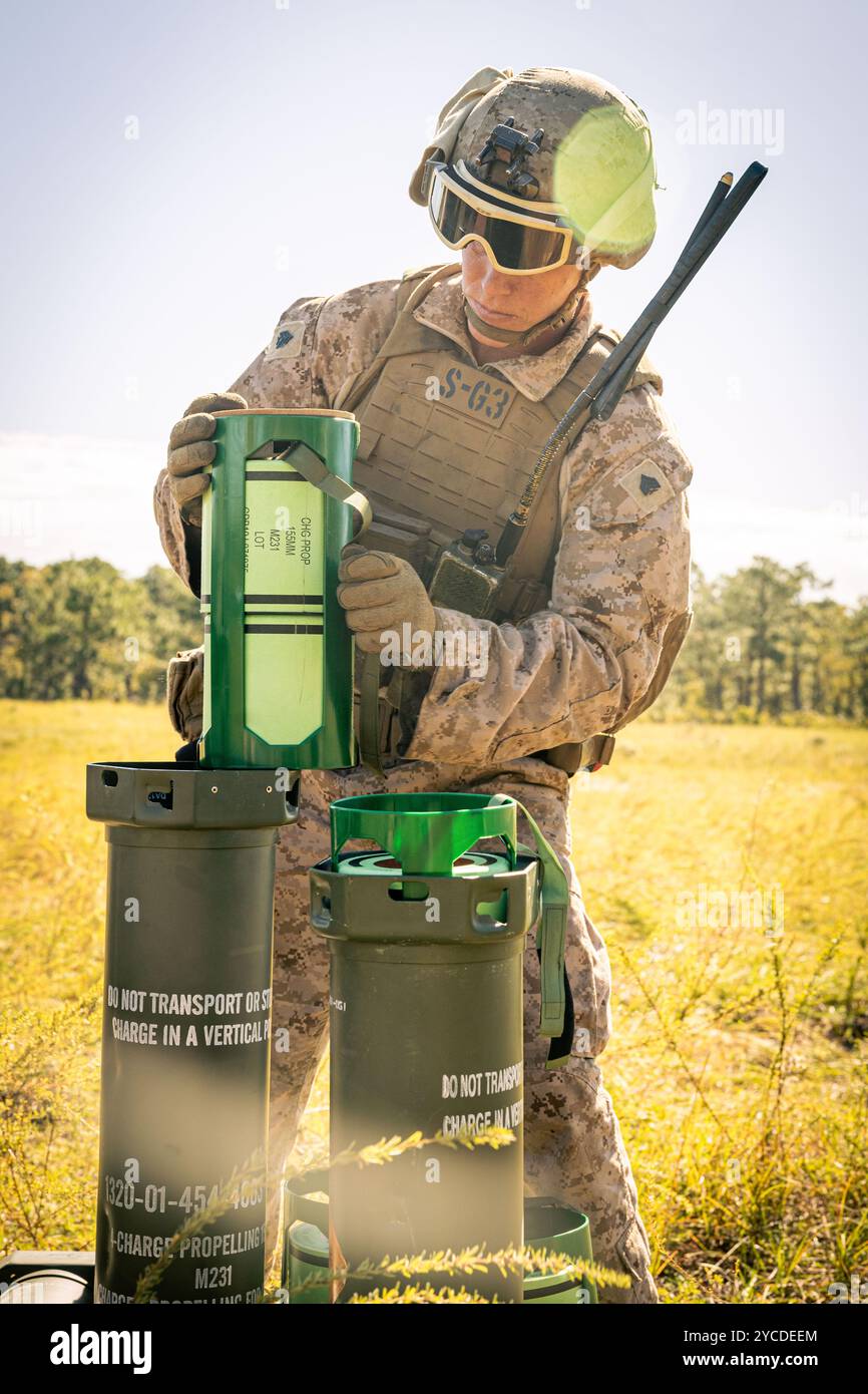 U.S. Marine Corps Sgt. Justin Steenerson, a section chief with 2d ...