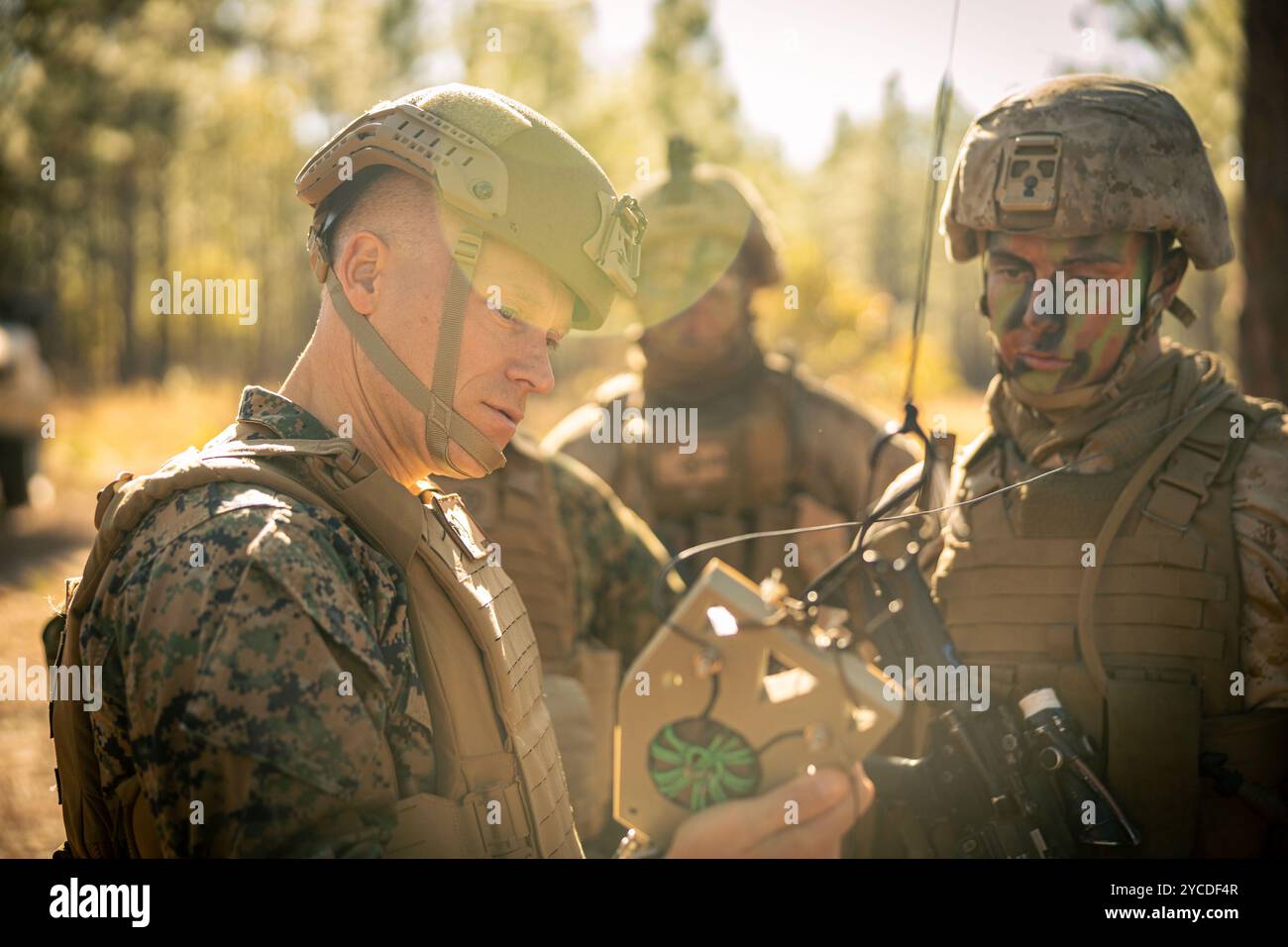 U.S. Marine Corps Brig. Gen. James W. Lively, left, the assistant ...