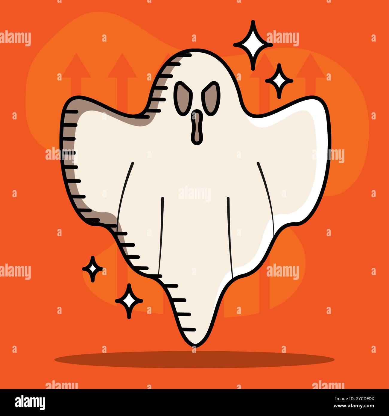 Illustration of a ghost figure with an open mouth, perfect for eerie ...