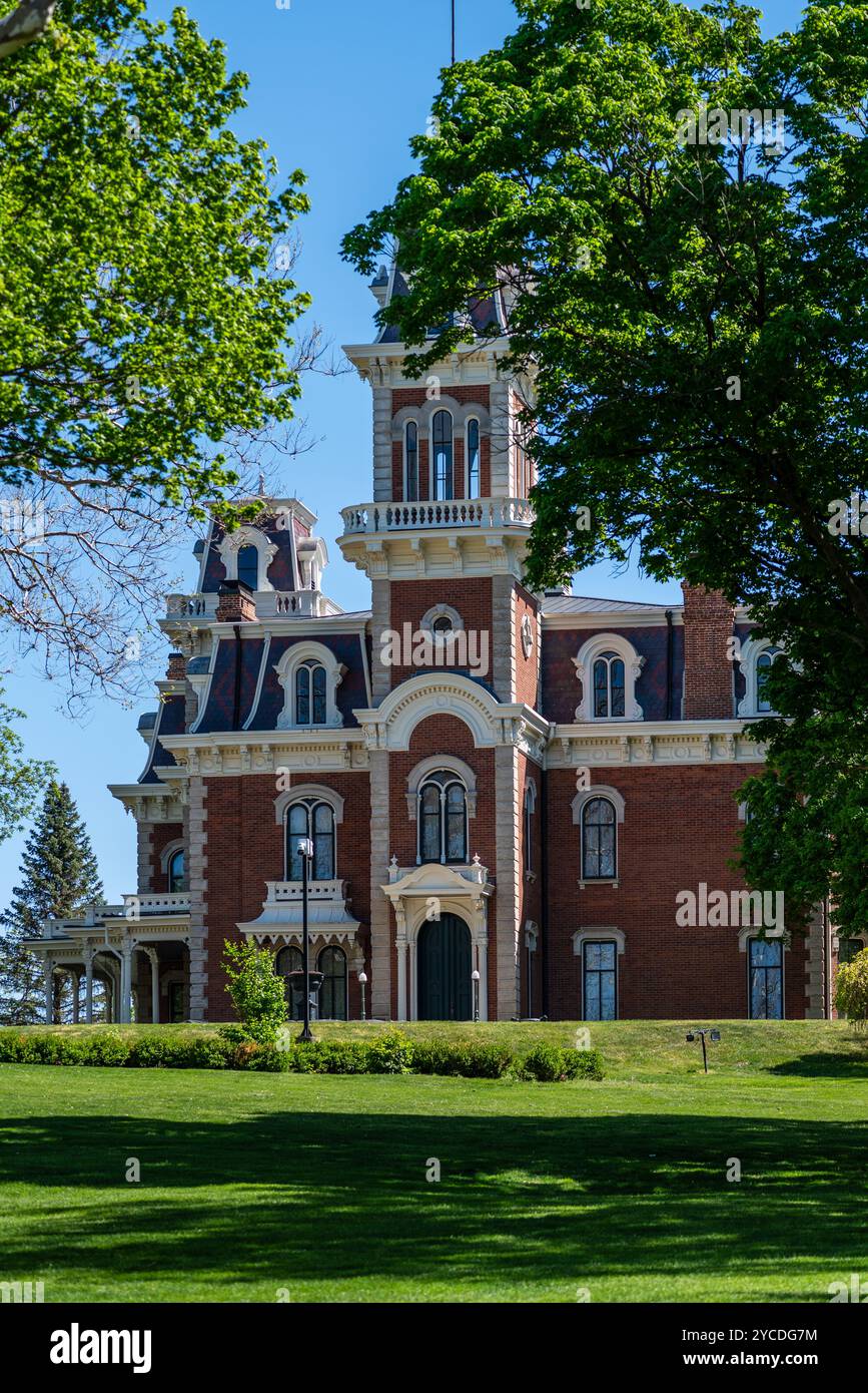 Iowa Governor's Mansion, Terrace Hill, in Des Moines, Iowa Stock Photo ...