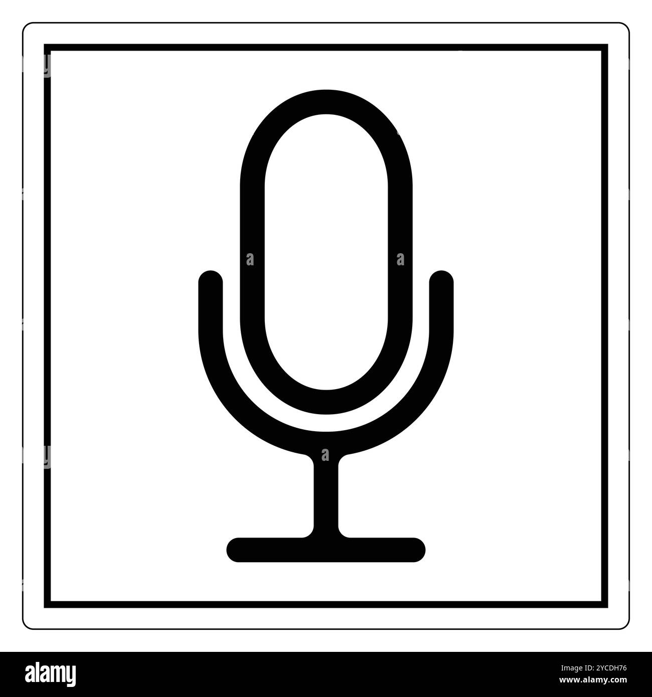 Simple and modern microphone icon set on a square background, perfect ...