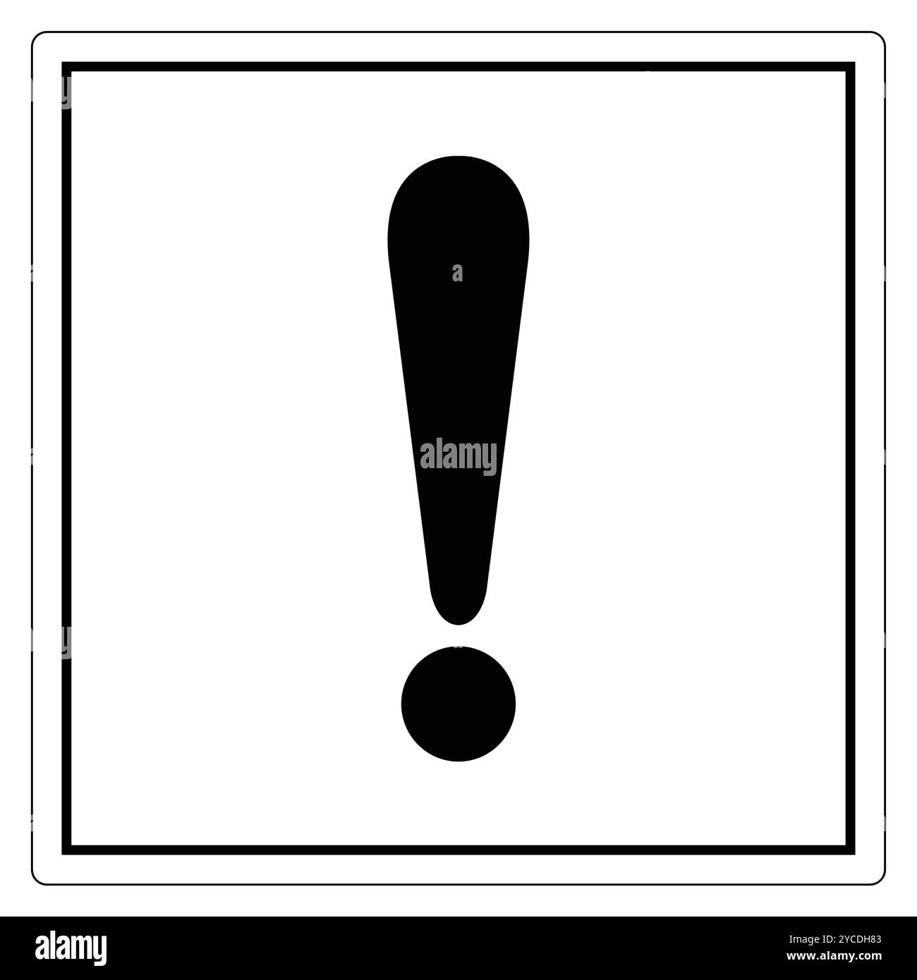 A striking black exclamation mark on a white background, perfect for ...