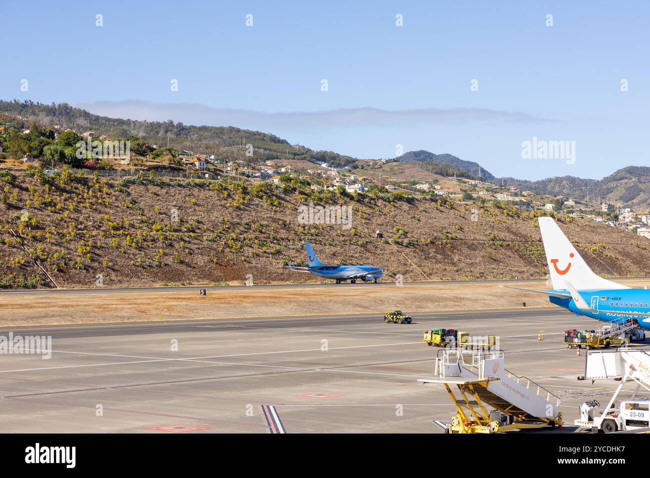 Santa Cruz, Madeira - 29.09.2024: TUI airplane on the runway for ...
