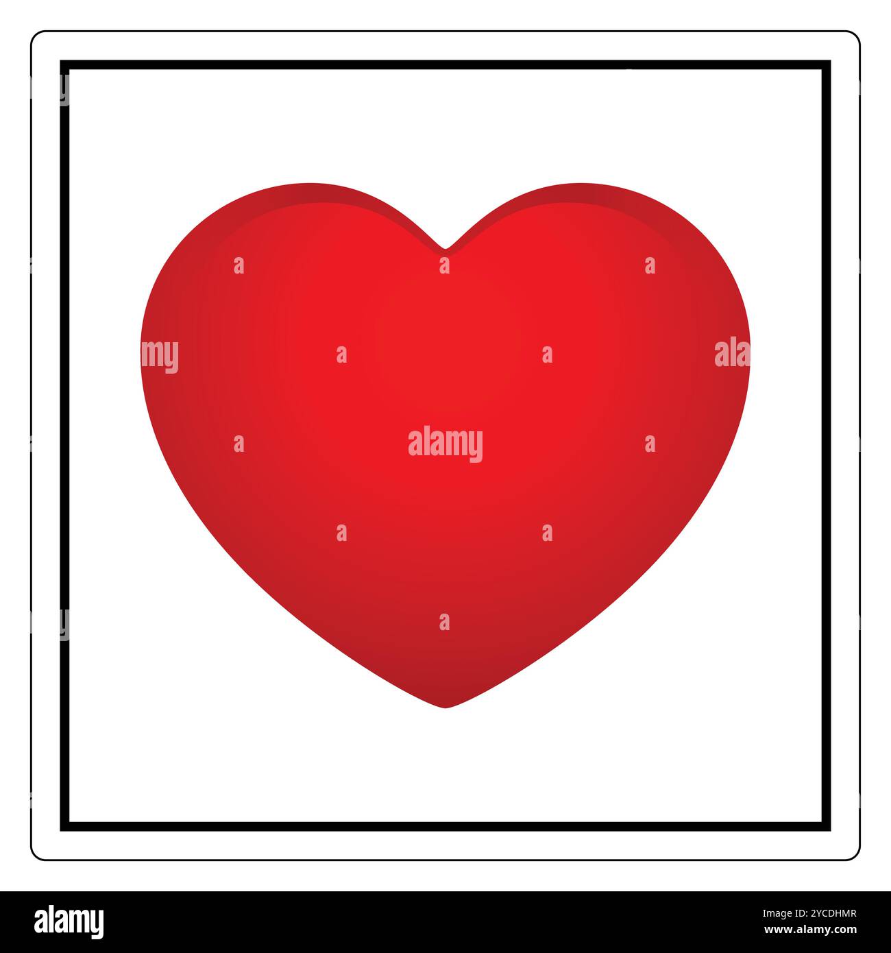 A vibrant red heart icon set against a clean white background. This ...