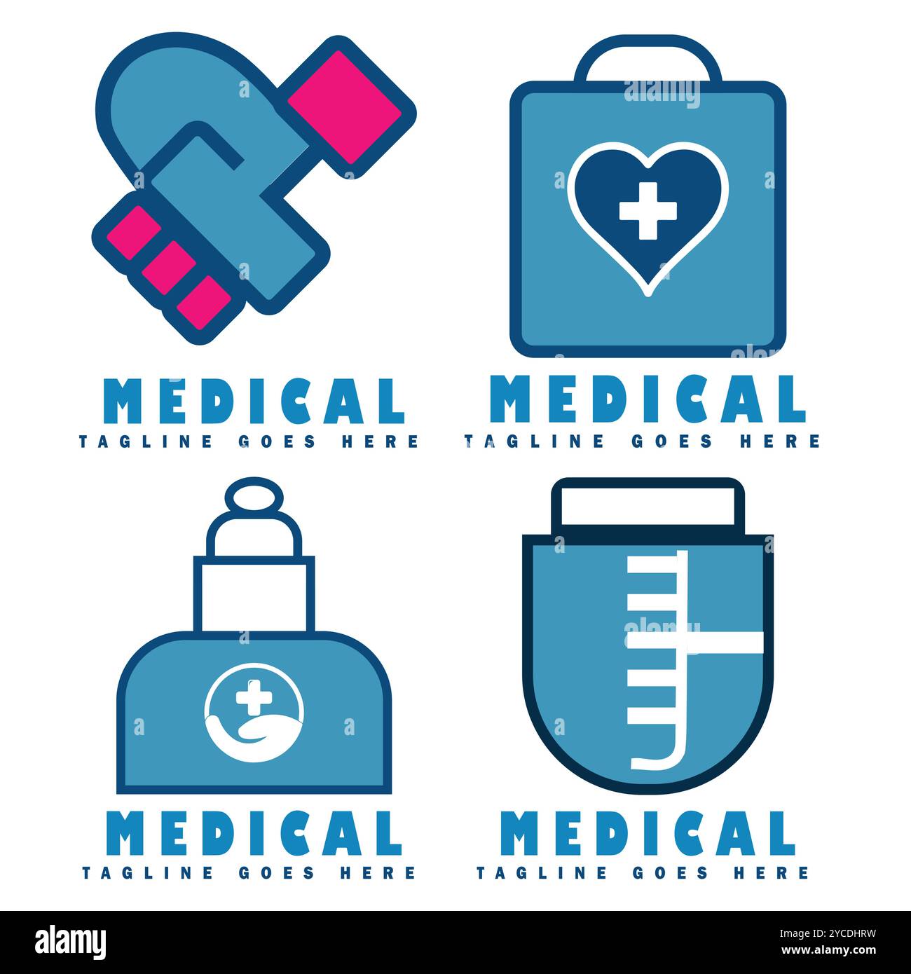 Vector Illustration of a Medical and Healthcare Icon Collection Stock ...
