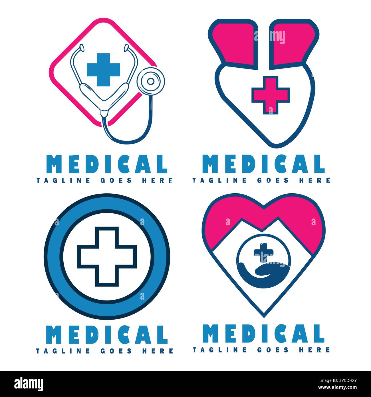 Vector Illustration of a Medical and Healthcare Icon Collection Stock ...