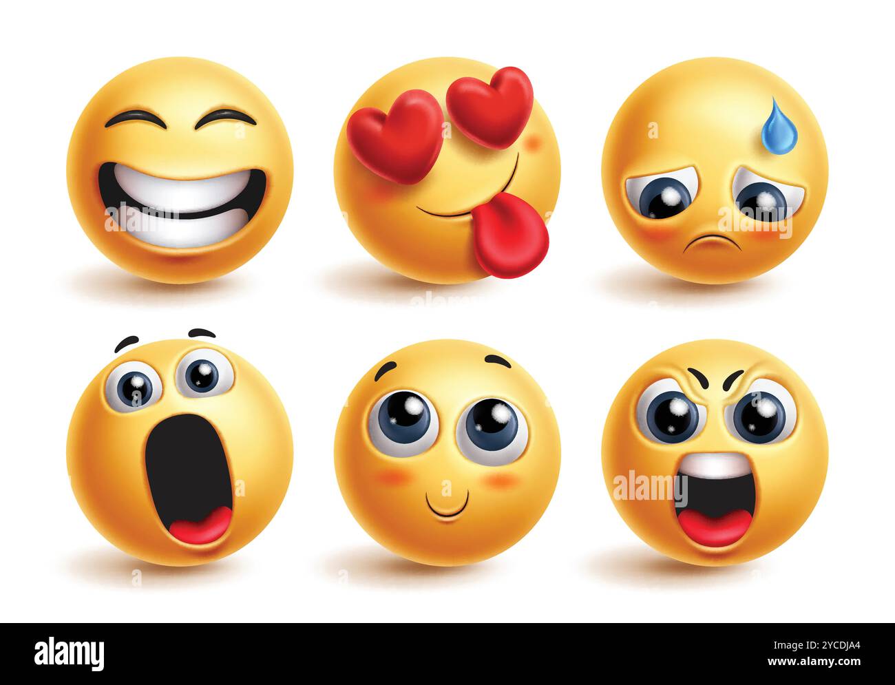 Happy blush face 3d Cut Out Stock Images & Pictures - Alamy