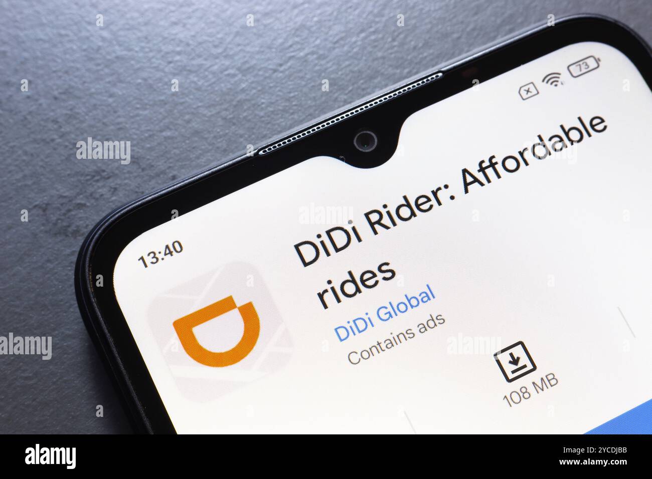 October 22, 2024, Brazil. In this photo illustration, the DiDi Rider ...