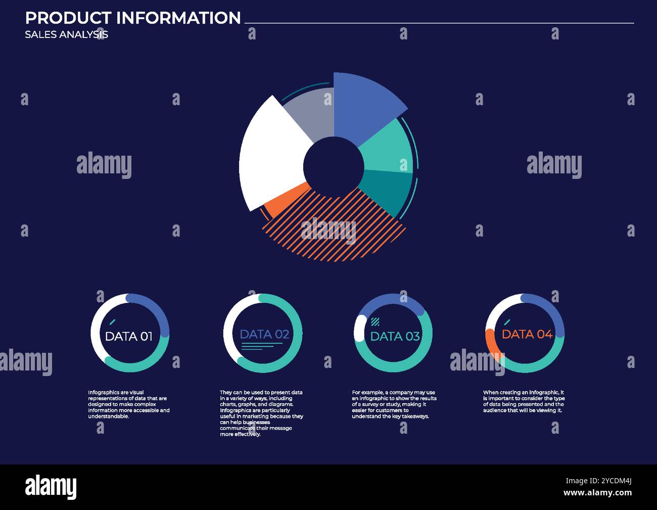Business pie data analysis charts in color. Vector elements charts Stock Vector Image & Art - Alamy