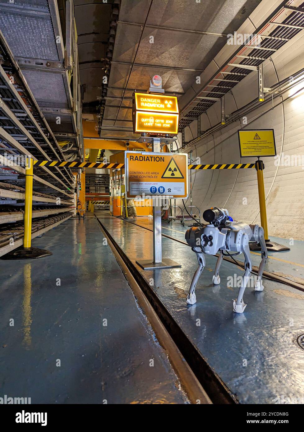 Robodog conducting radiation measurements at CERN (the European ...