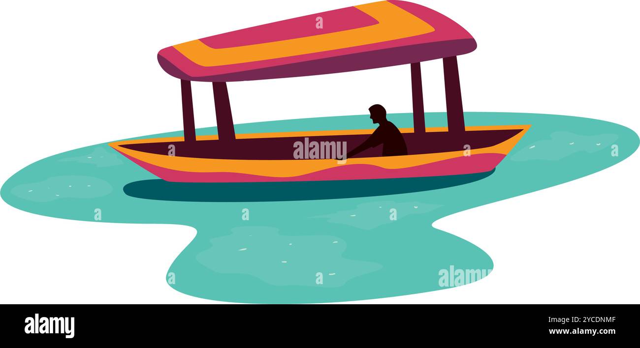 tourism in srinagar with houseboat Stock Vector Image & Art - Alamy