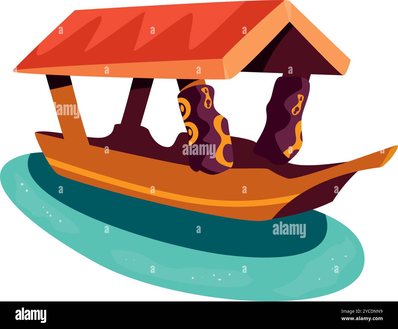 Srinagar kashmir india shikara water Stock Vector Images - Alamy