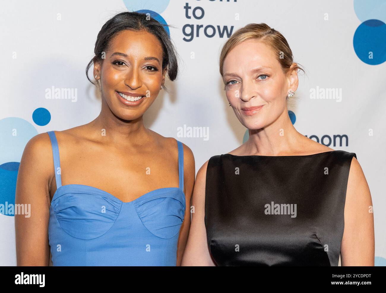 New York, USA. 22nd Oct, 2024. Akilah King and Uma Thurman wearing ...