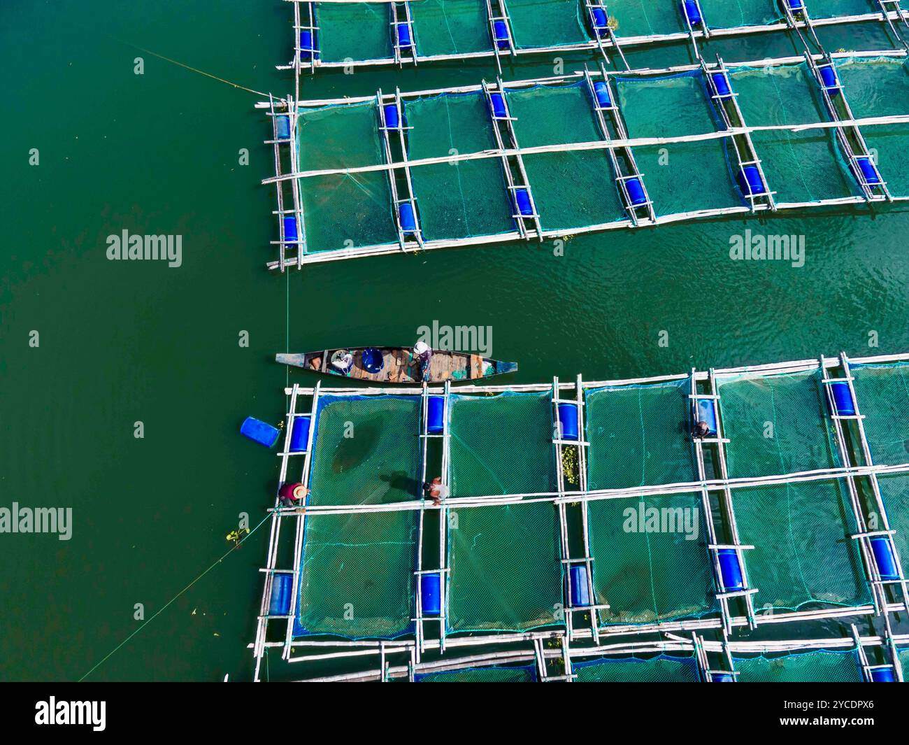 Aerial view of fishing in kaptai lake hi-res stock photography and ...