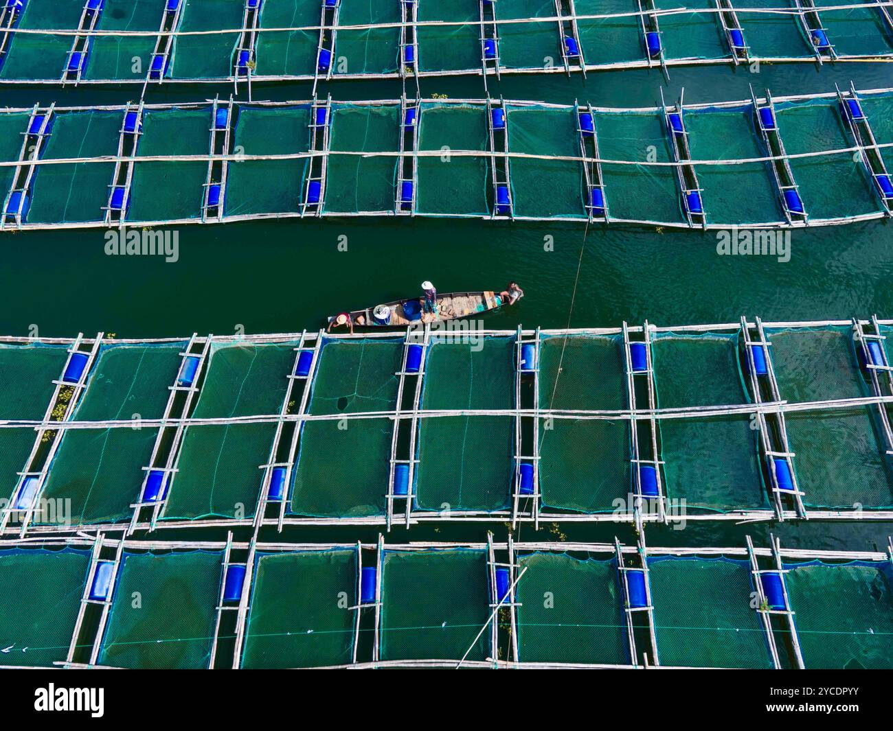 Aerial view of fishing in kaptai lake hi-res stock photography and ...