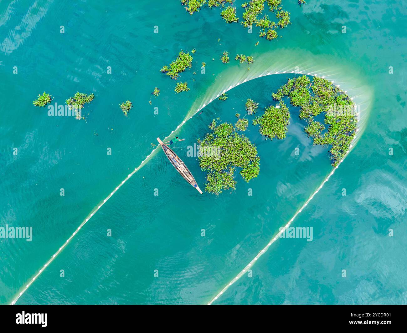 Aerial view of fishing in kaptai lake hi-res stock photography and ...