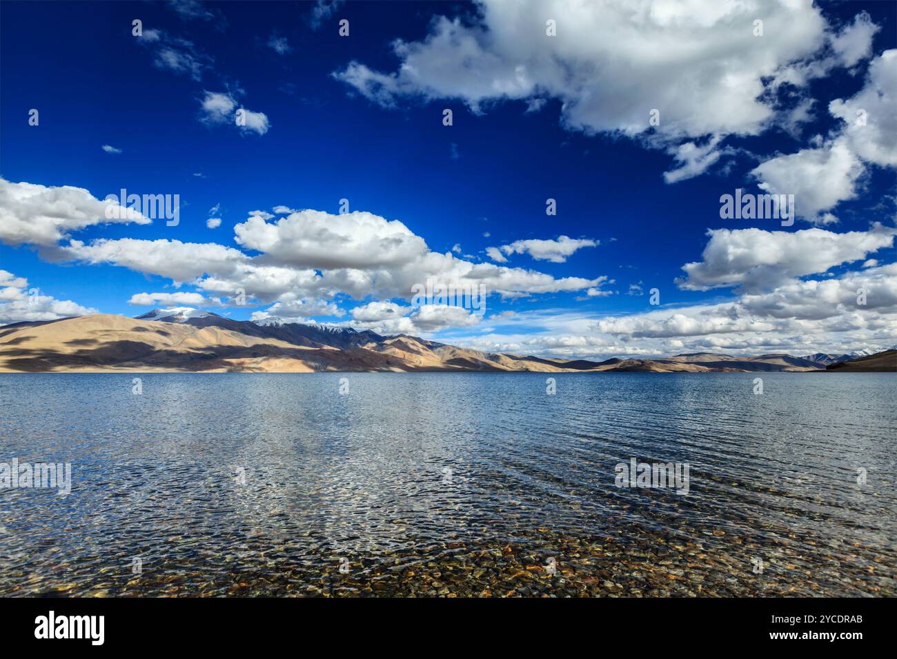 Lake Tso Moriri in Himalayas. Ladakh, India Stock Photo - Alamy