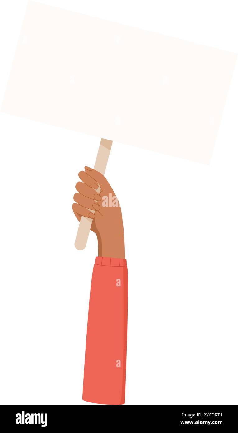 Woman Hand Hold Sign Stock Vector Image & Art - Alamy