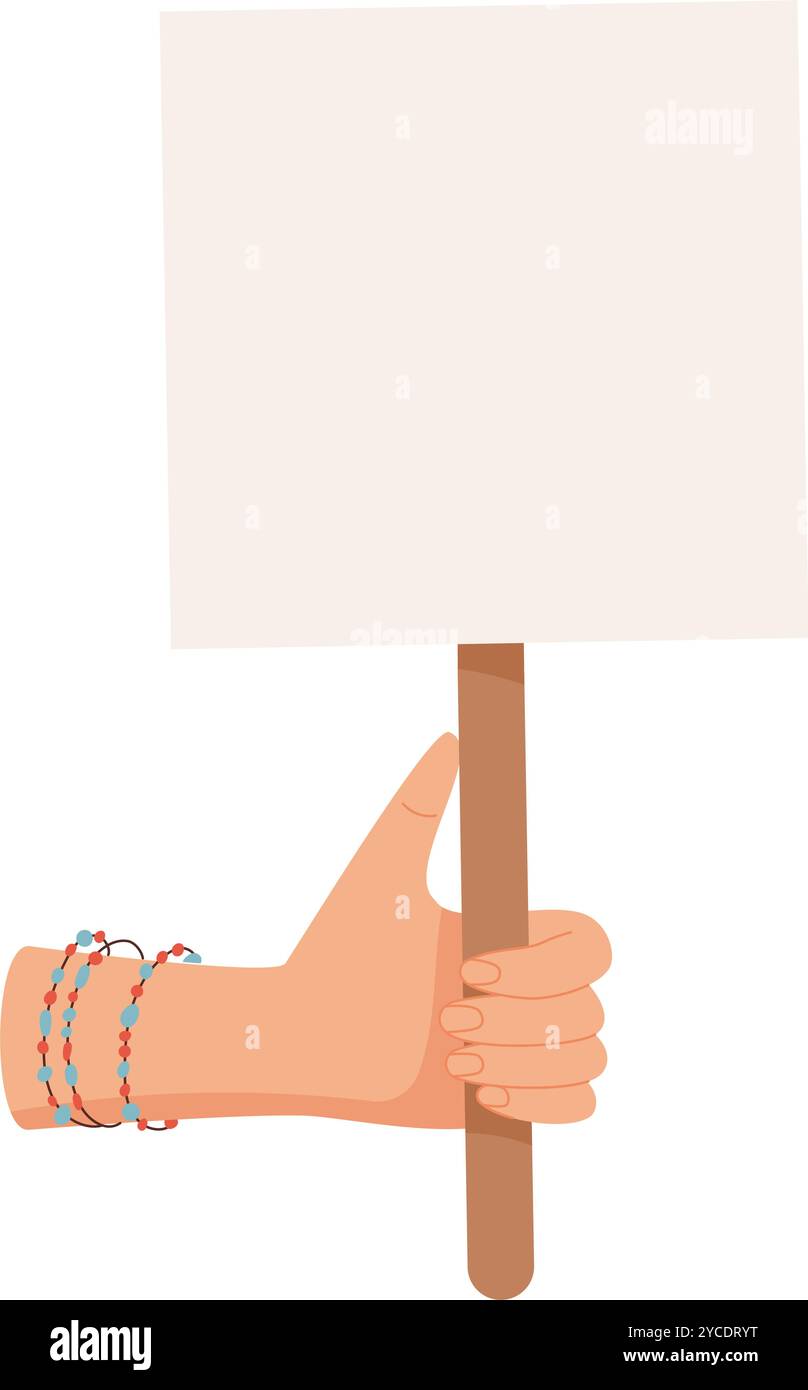 Human Hand Holds Banner Stock Vector Image & Art - Alamy